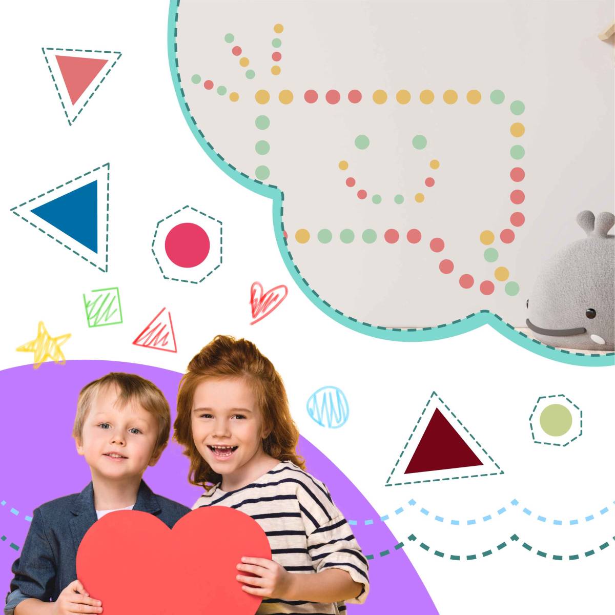 Shapes Removable Fabric Wall Stickers