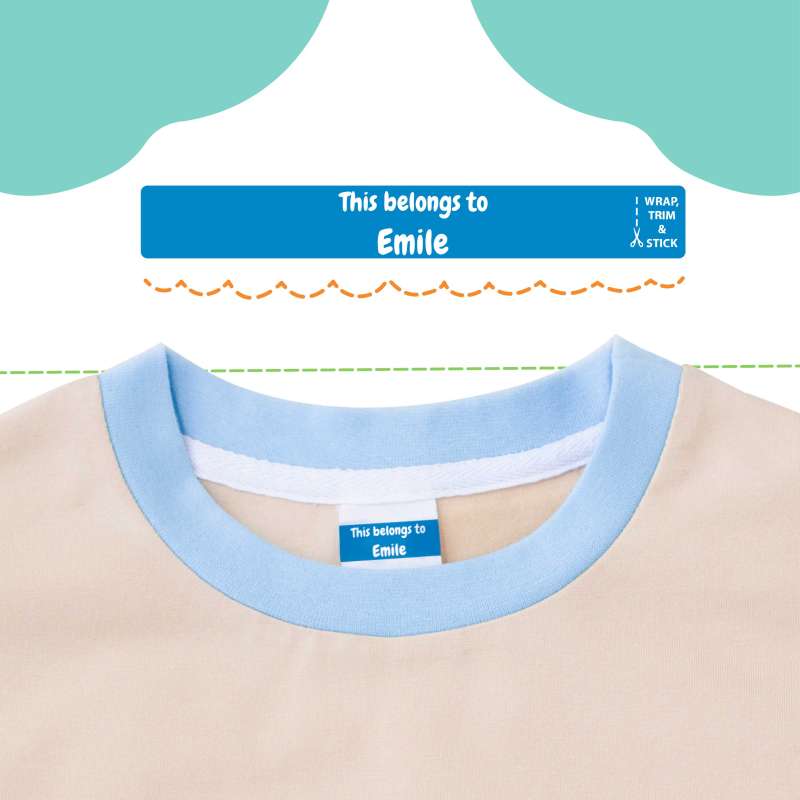 Wrap & Stick Clothing Sticker labels | Self Adhesive Clothing Tags