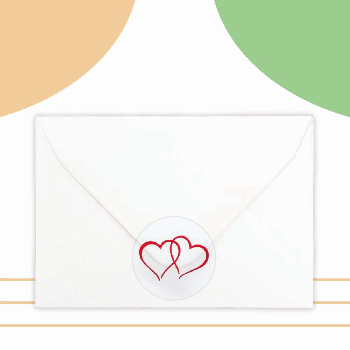 Transparent 'Twin Heart' Sticker Labels