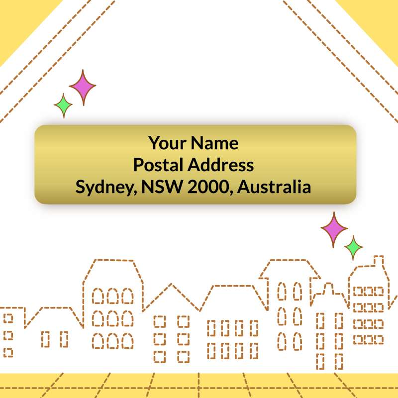 Custom Gold Vinyl Address Sticker Labels