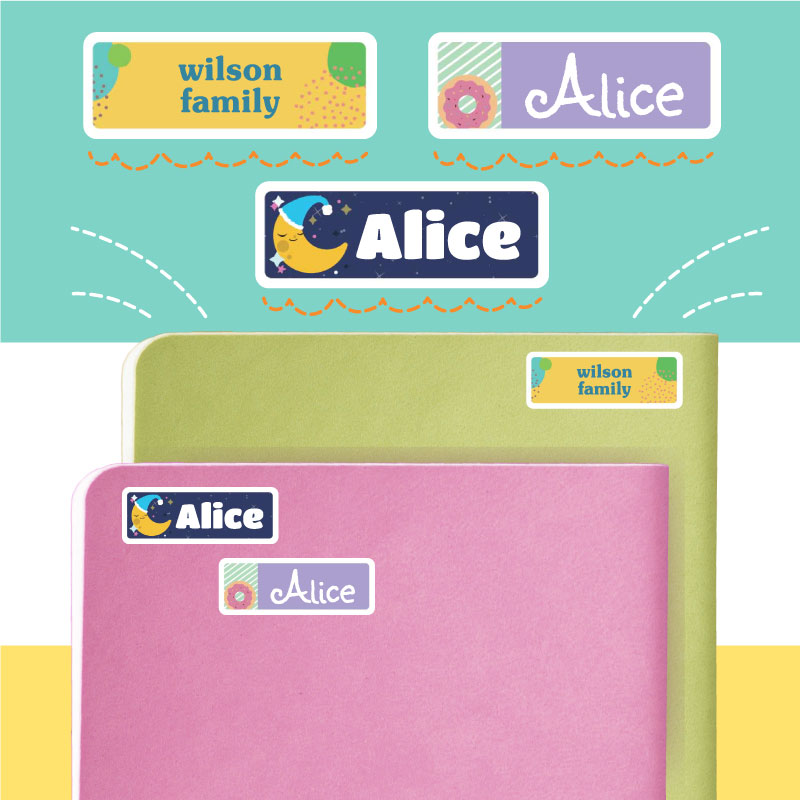 Small Designer Vinyl Stick-on Labels | Waterproof Labels for Bottles