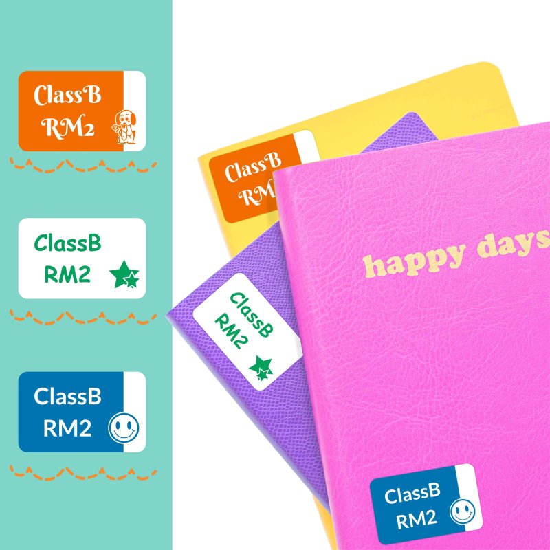 Large Vinyl Stick-on Labels | Name Stickers for Books