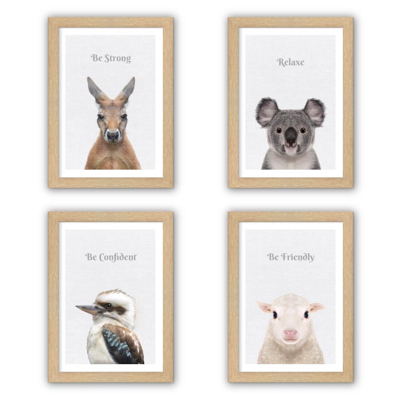 Custom Wall Art Print - Animal Portraits for Nursery, Kids Bedroom Or ...