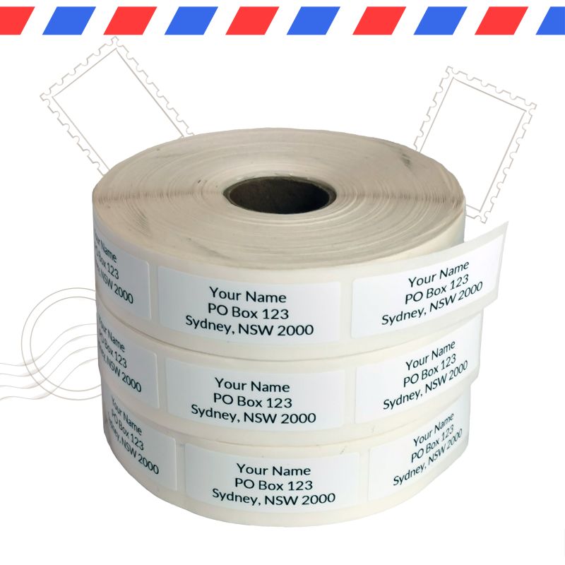 Custom Print White Address Label Stickers Printed on Rolls